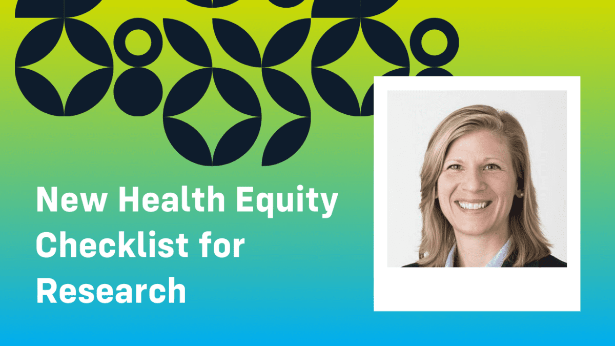 Maiers Authors New Health Equity Checklist for Research